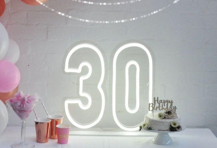 30 Neon Sign- Affordable Custom Neon Signs | NeonDreamsUSA