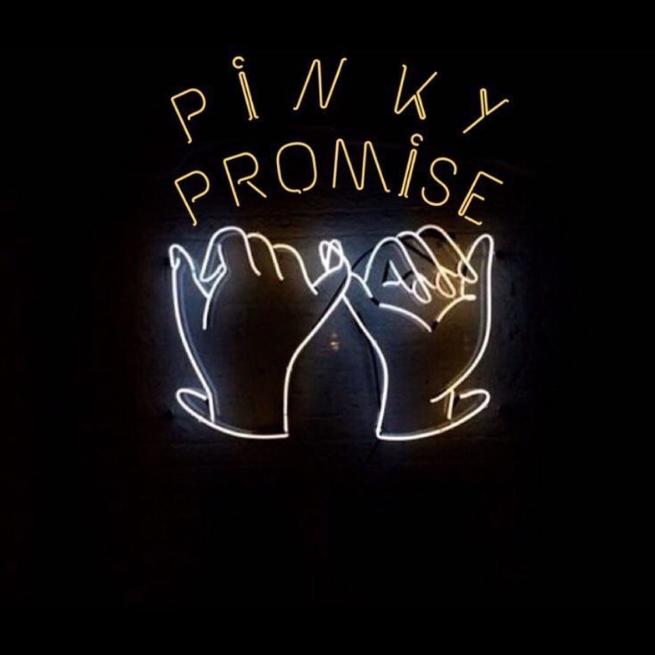 "PINKY PROMISE" w/ Hands Neon Sign- Affordable Custom Neon Signs ...